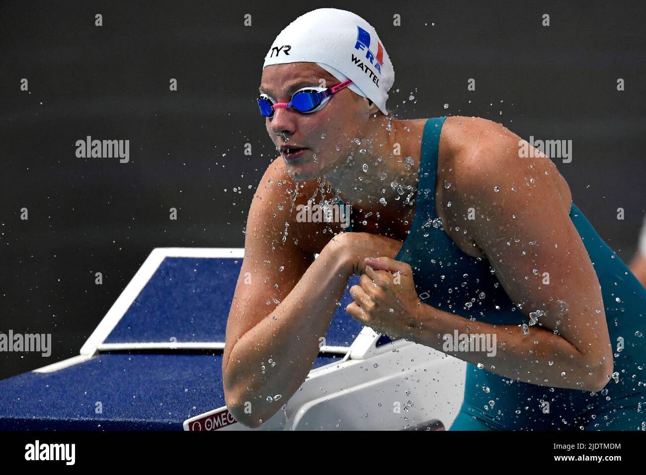 Budapest, Hungary. 23rd June, 2022. Marie Wattel of France prepares to ...