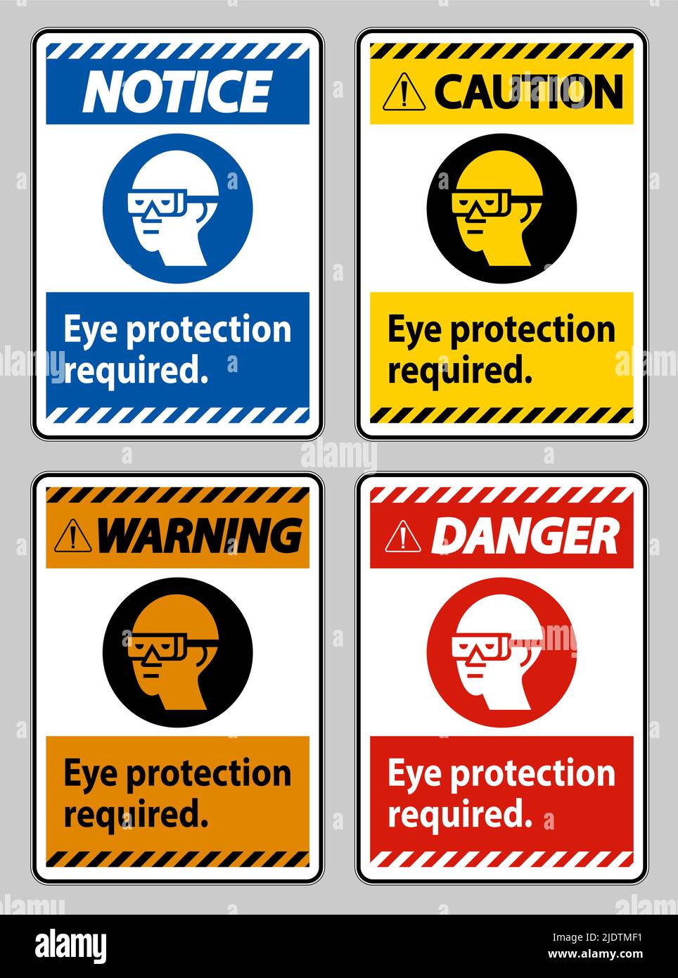 Sign Eye Protection Required on white background Stock Vector Image ...