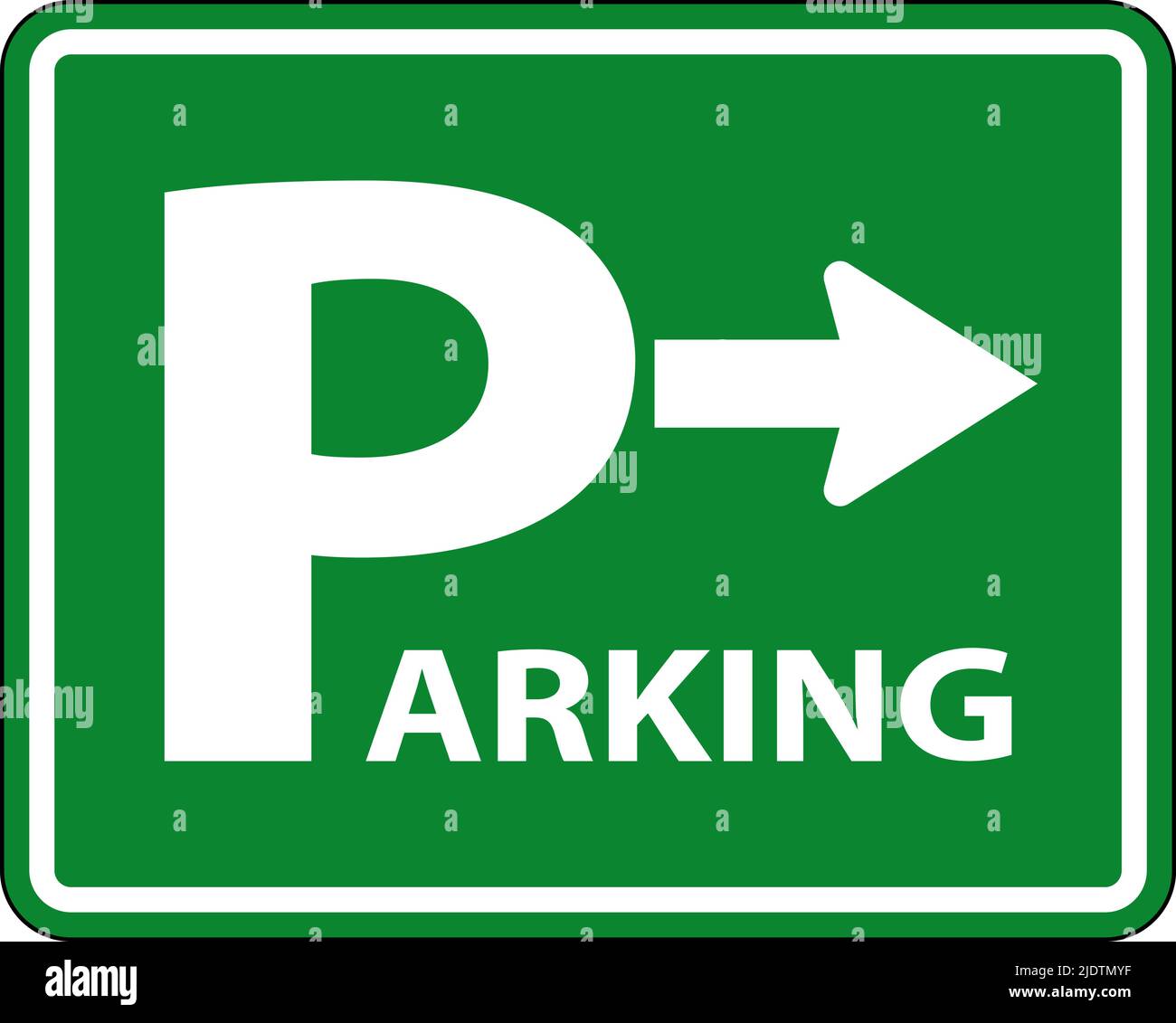 Parking Area Left Arrow Sign On White Background Stock Vector Image ...