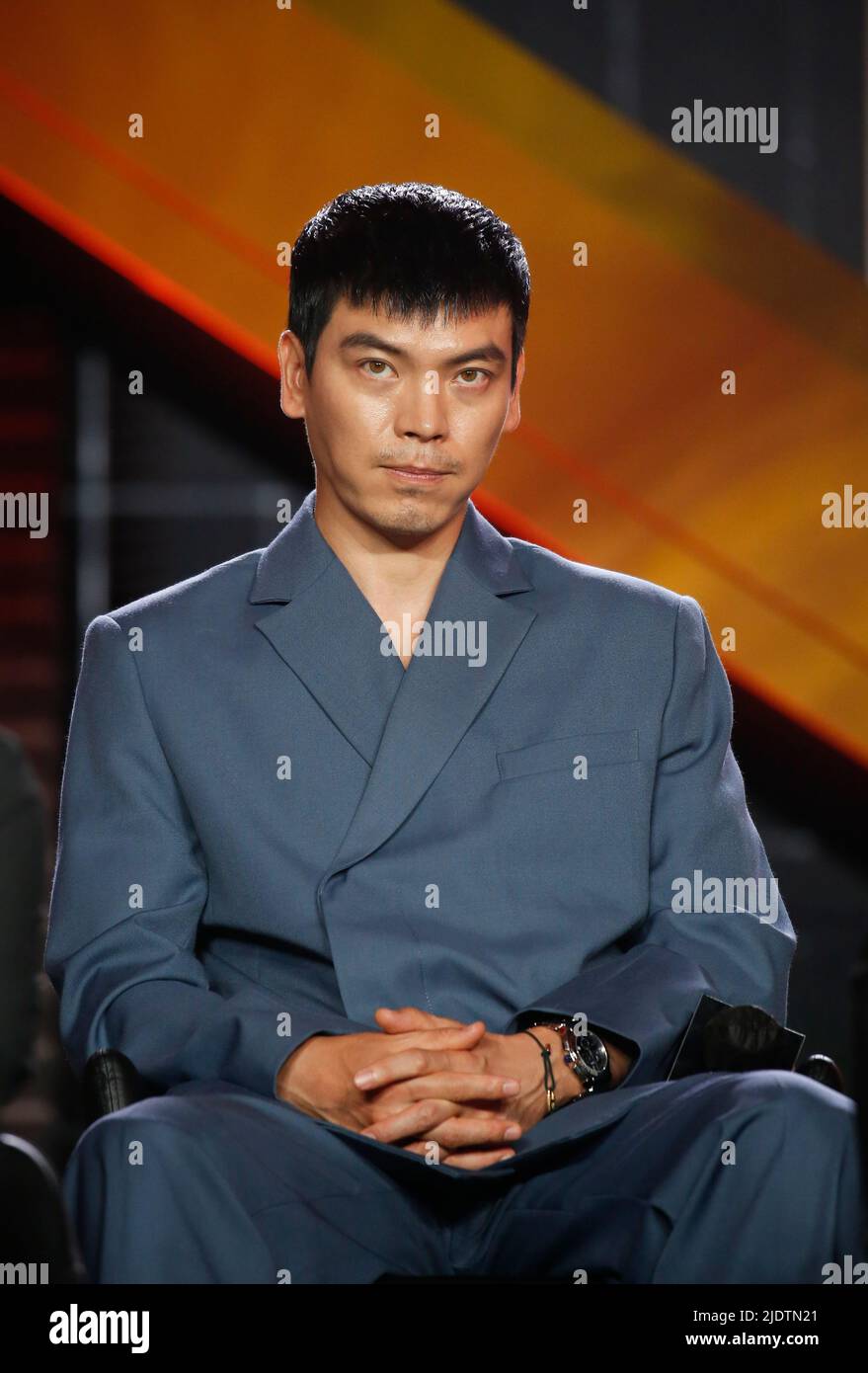 Kim Sung-Oh, June 22, 2022 : Kim Sung-Oh attends a production press ...