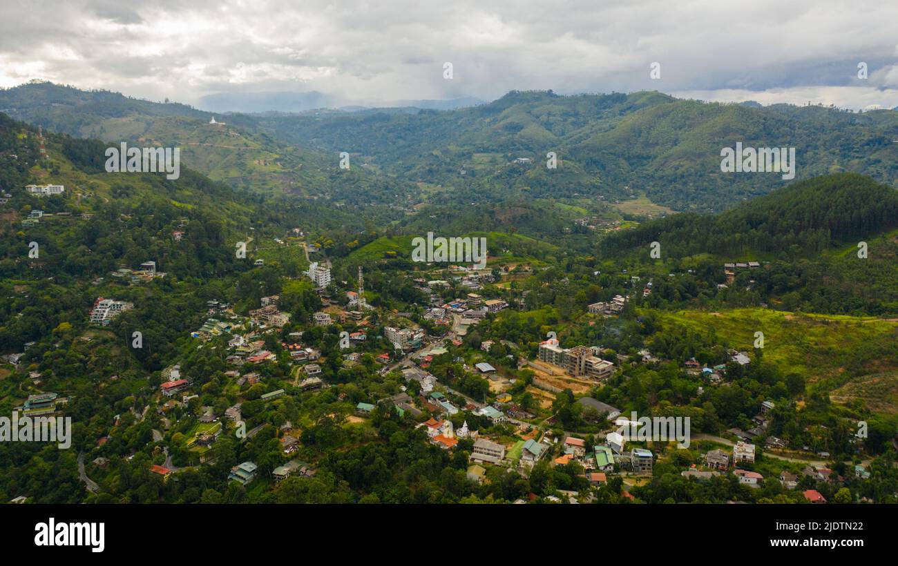 Aerial view of Ella is a beautiful small town on the southern edge of ...