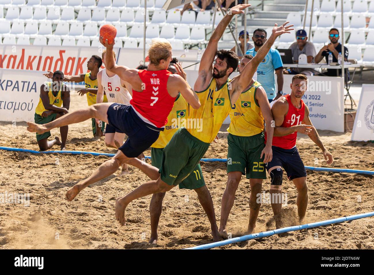 Heraklio(GR), 23/06/2022 - Beach Handball / World Champinships - Terceiro dia da Copa do Mundo ...