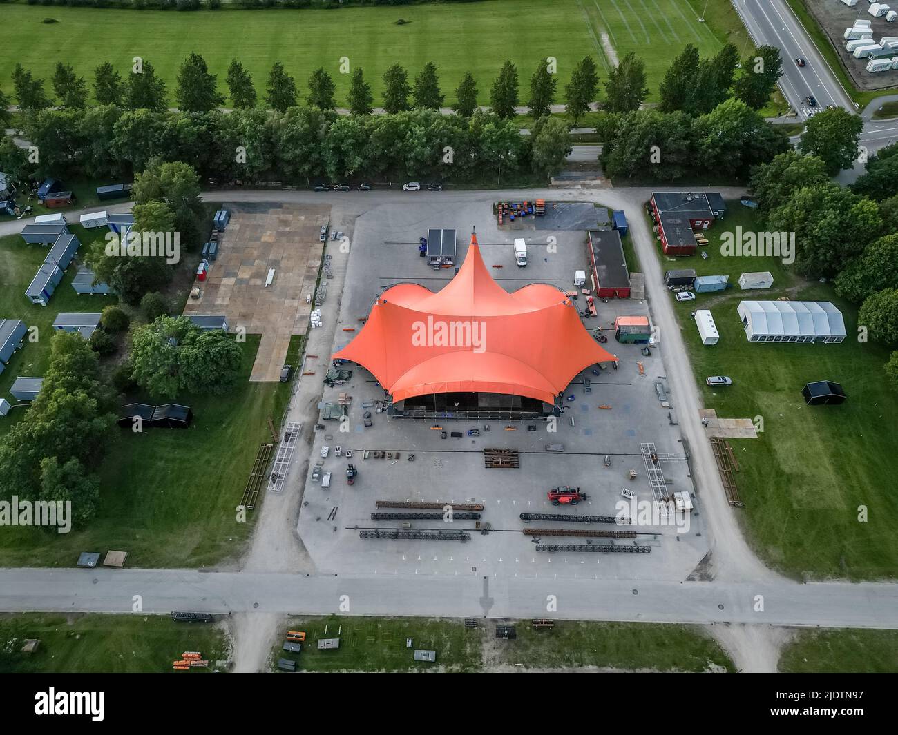 Roskilde, Denmark. 22nd, June 2022. The main stage, the iconic Orange ...