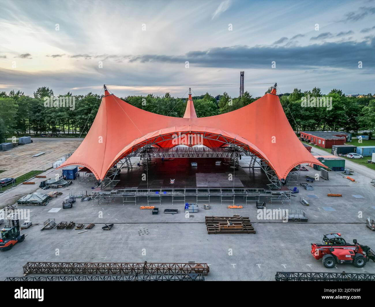 Roskilde, Denmark. 22nd, June 2022. The main stage, the iconic Orange ...
