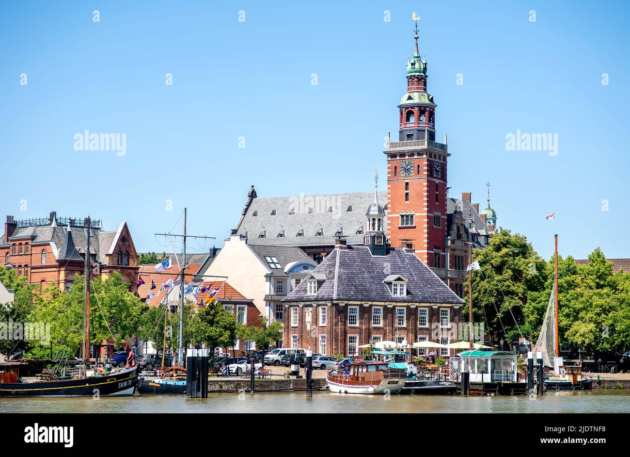 Harbor and town hall in leer hi-res stock photography and images - Alamy