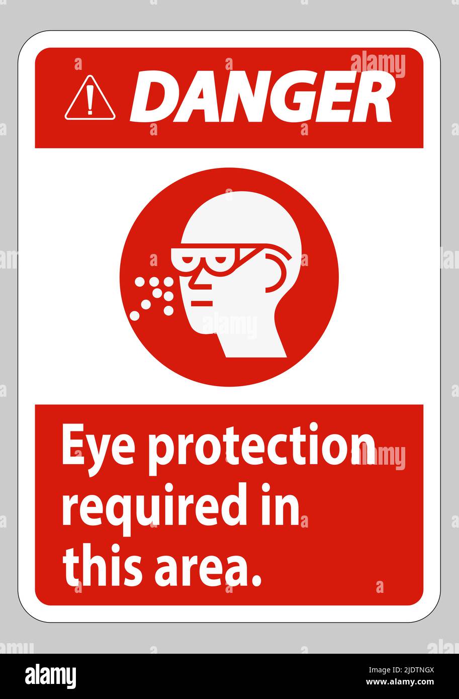 Warning Sign Eye Protection Required In This Area Stock Vector Image ...