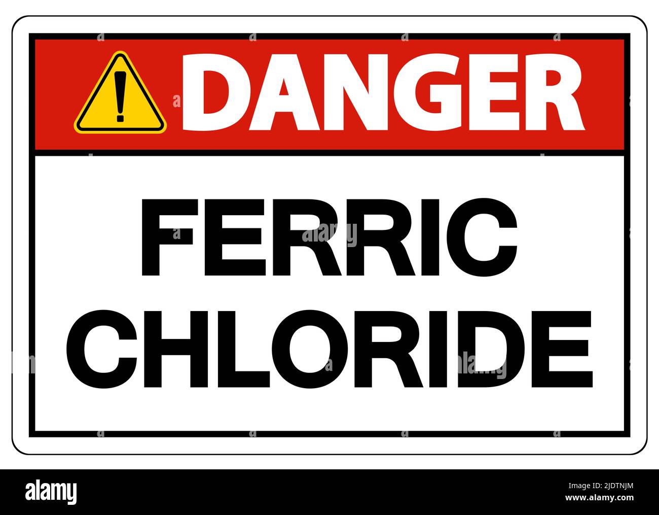 Chemical Danger Sign Ferric Chloride On White Background Stock Vector ...