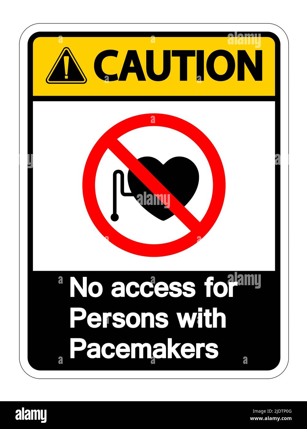 No Access For Persons With Pacemaker Symbol Sign Isolate On White ...