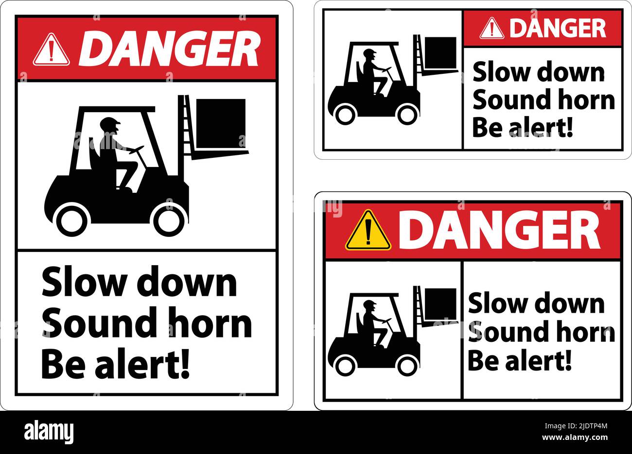 Danger construction sign slow sign Stock Vector Images - Alamy