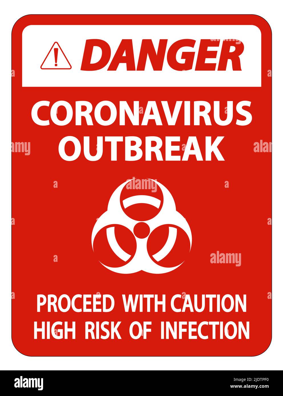 Danger Coronavirus Outbreak Sign Isolate On White Background,Vector ...