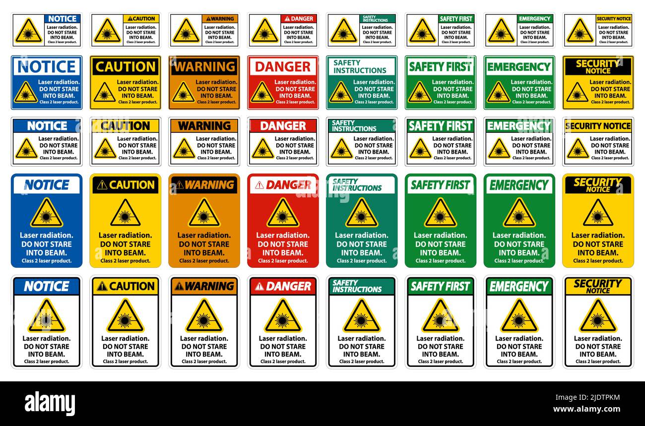 Class 2 laser product Stock Vector Images - Alamy