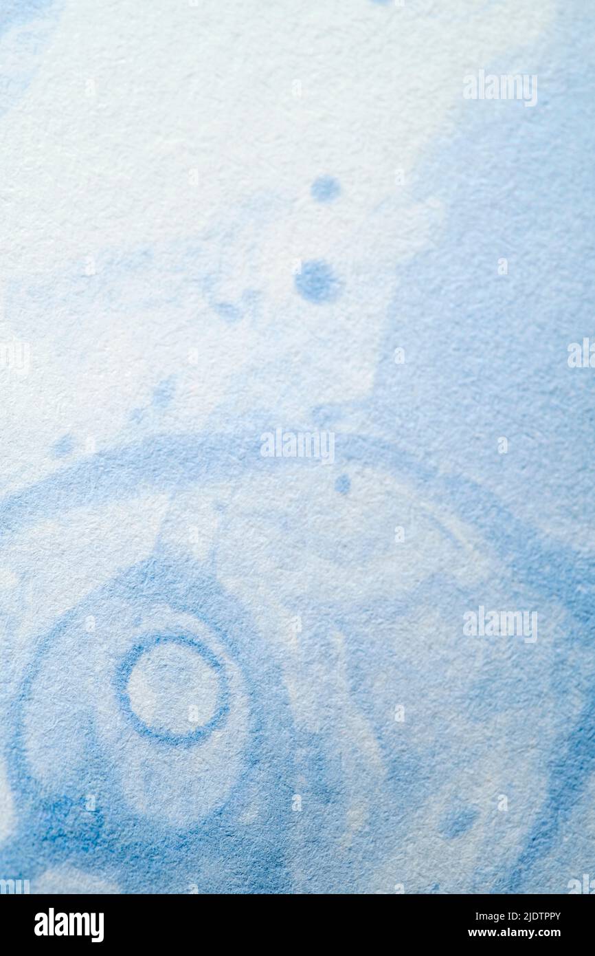 Blue monochromatic abstract background, paper painted with a natural ...