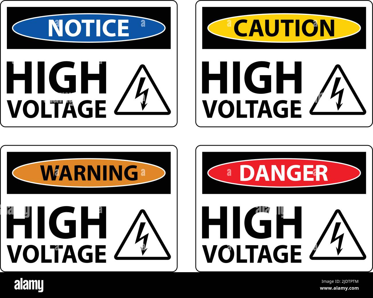Danger high voltage sign on Cut Out Stock Images & Pictures - Alamy