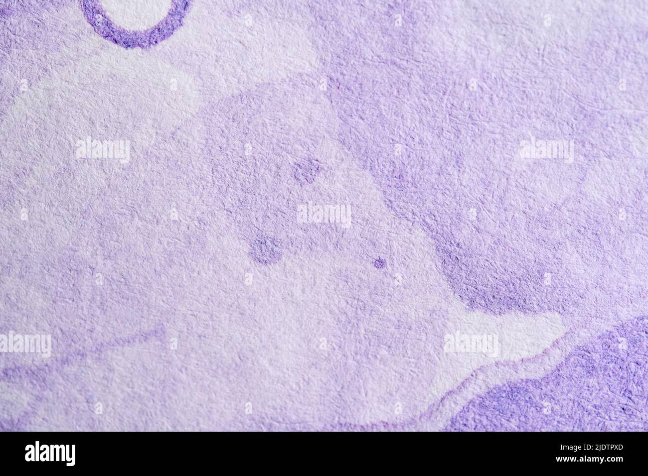 Lilac background, textured paper painted with pastel purple paint in a ...
