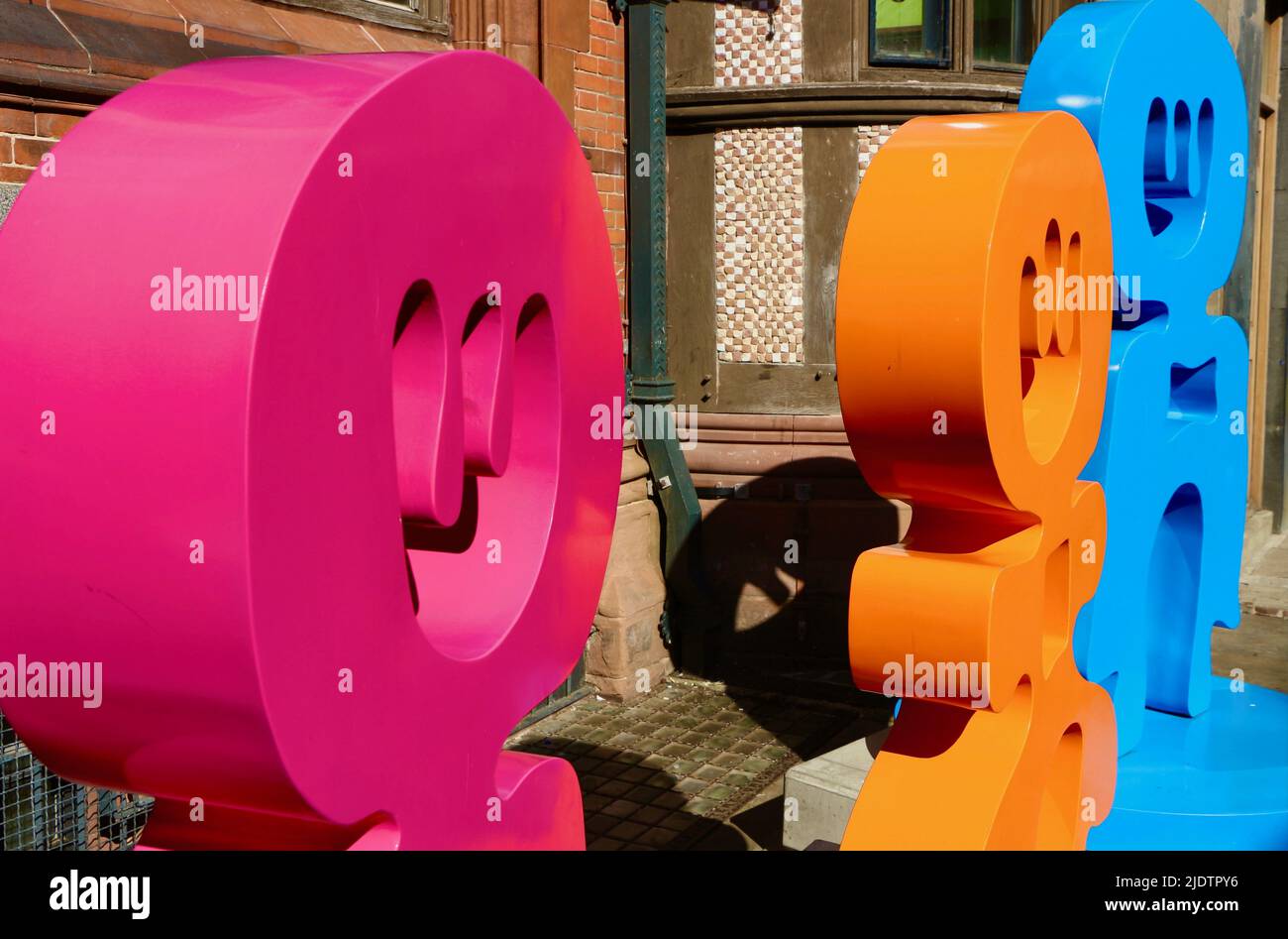 Colourful modern art sculpture outside the Beaney Institute Royal ...