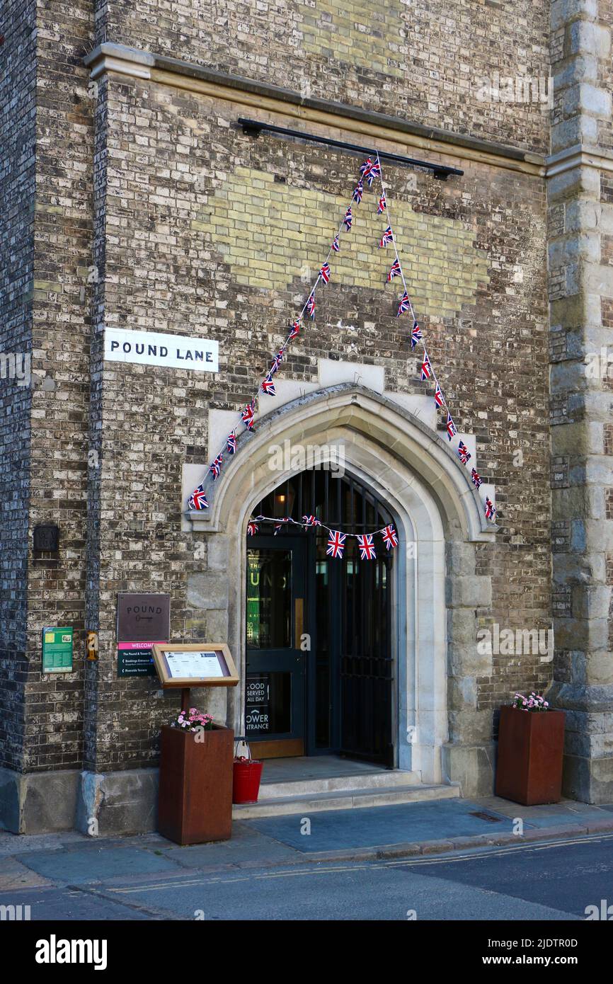 Entrance to the Pound restaurant and Westgate tourist attraction ...