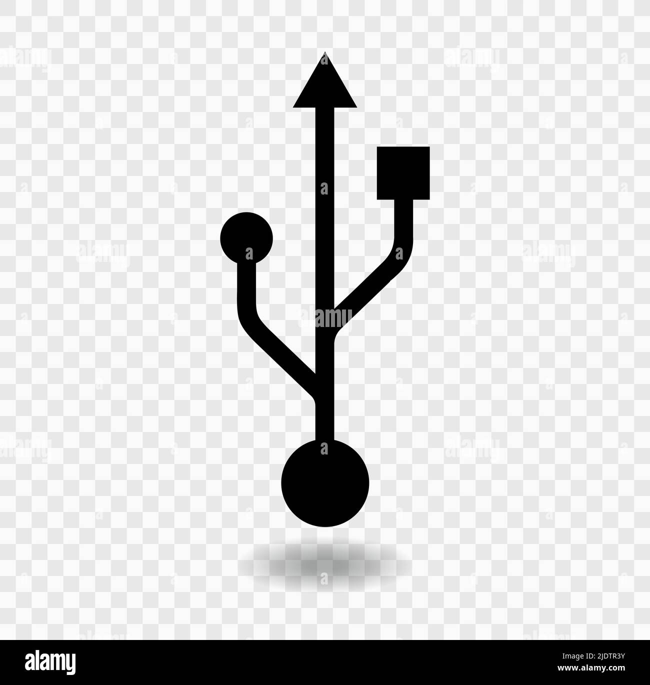 USB Icon Isolate On transparent Background,Vector Illustration Stock ...