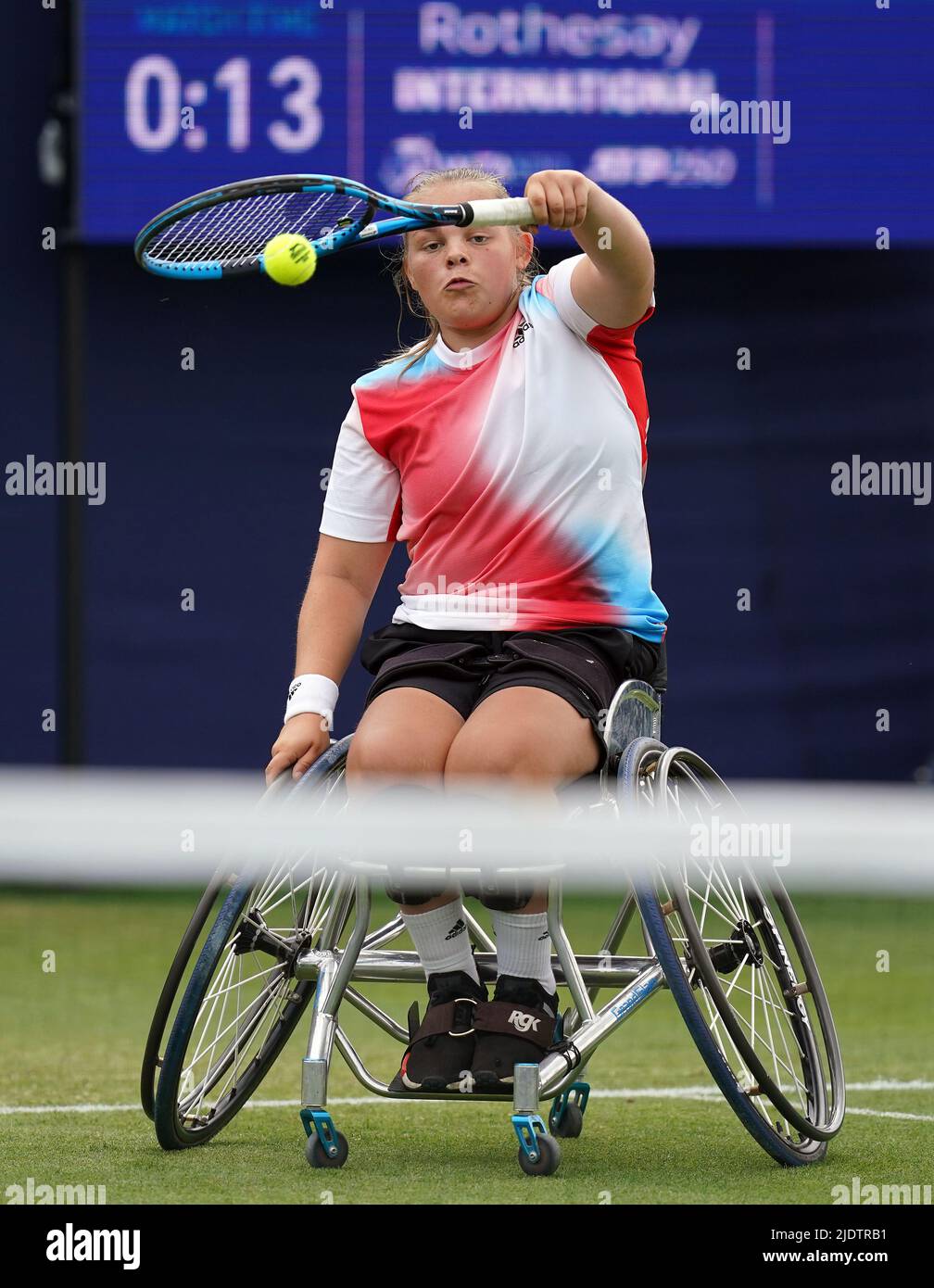 Ruby Bishop in action in the Women’s wheelchair singles on day six of ...