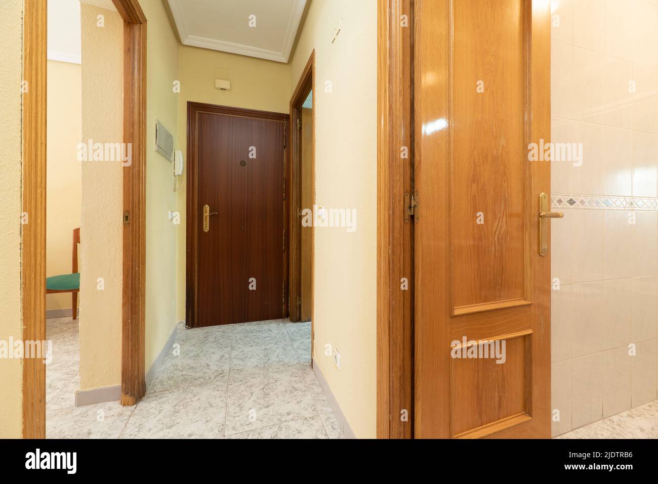 Inside the indoor corridor and windows inside the ceiling hi-res stock ...
