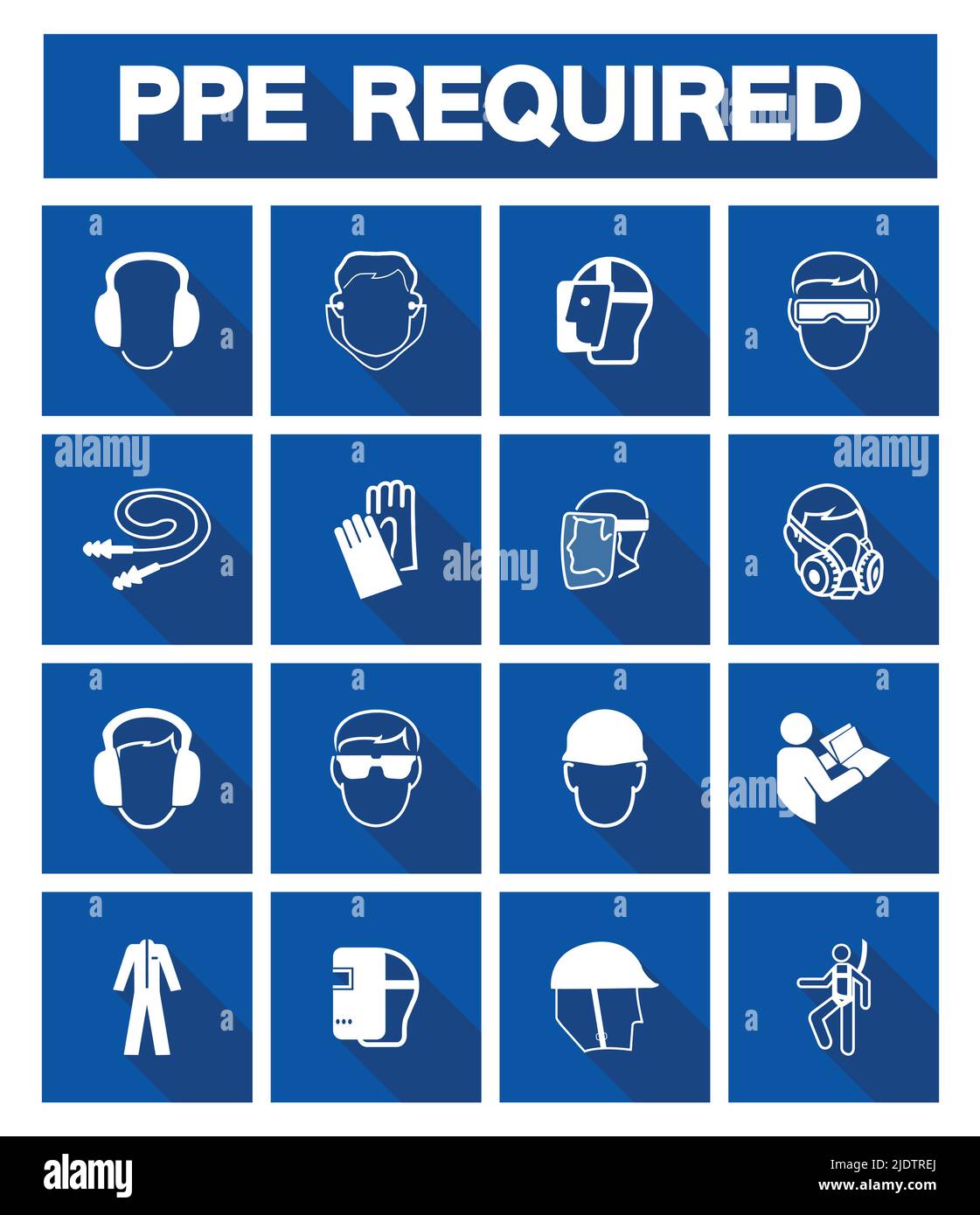 Required Personal Protective Equipment Ppe Symbol Safety Icon Vector