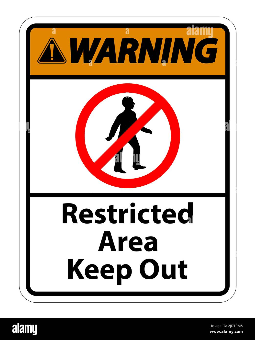 Restricted Area Keep Out Symbol Sign On White Background Stock Vector ...