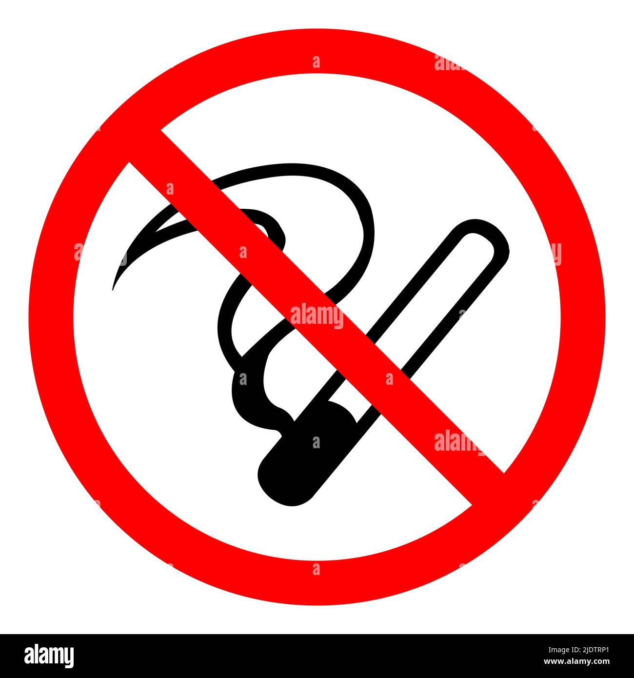 No Smoking Symbol Sign On White Background Stock Vector Image & Art - Alamy