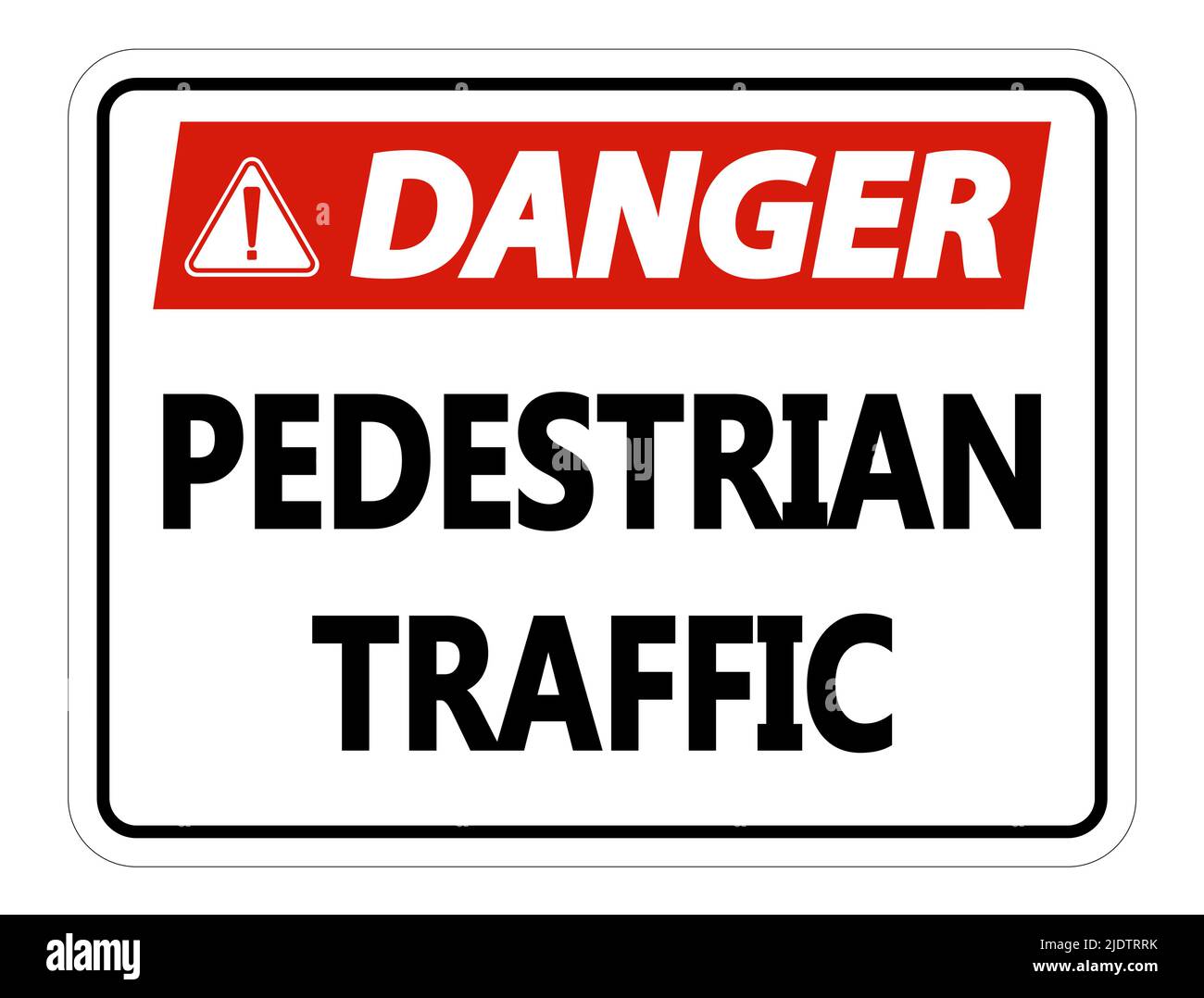 Danger Pedestrian Traffic Sign on white background,vector illustration ...