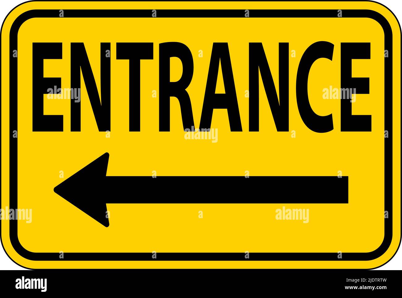 Entrance Left Arrow Sign On White Background Stock Vector Image & Art ...