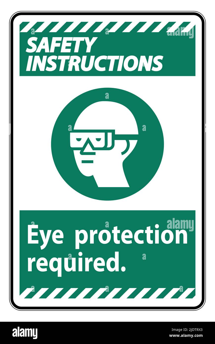 Safety Instructions Sign Eye Protection Required Symbol Isolate on ...