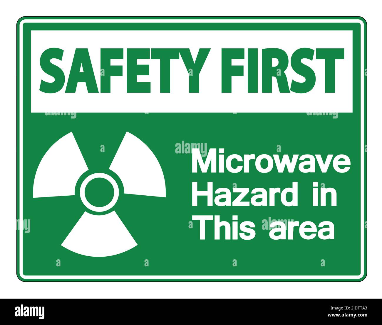 Safety first Microwave Hazard Sign on white background,Vector ...