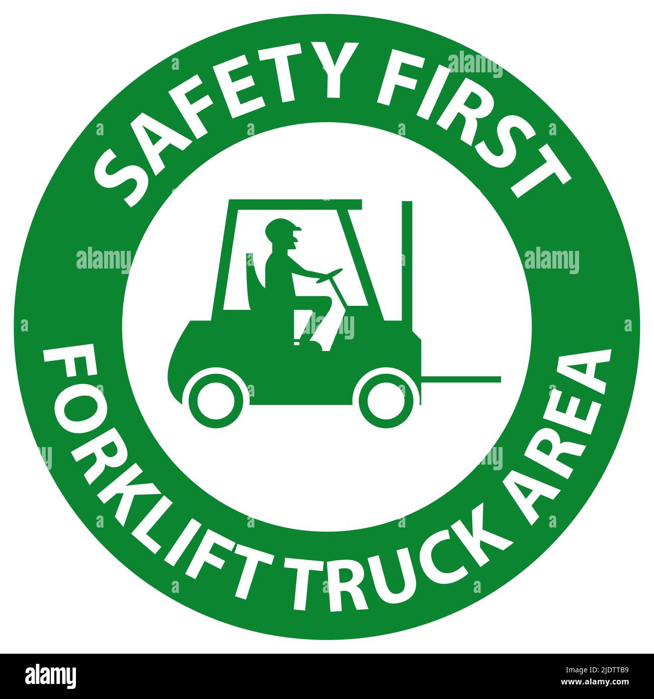 Safety first Forklift Truck area Hazard & Warning Label Stock Vector ...