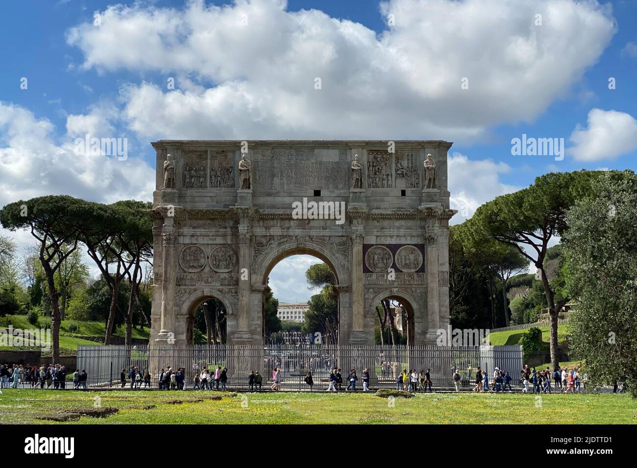 Rome, Italy April 23, 2022: Arch of Constantine, the Arc de Triomphe in ...