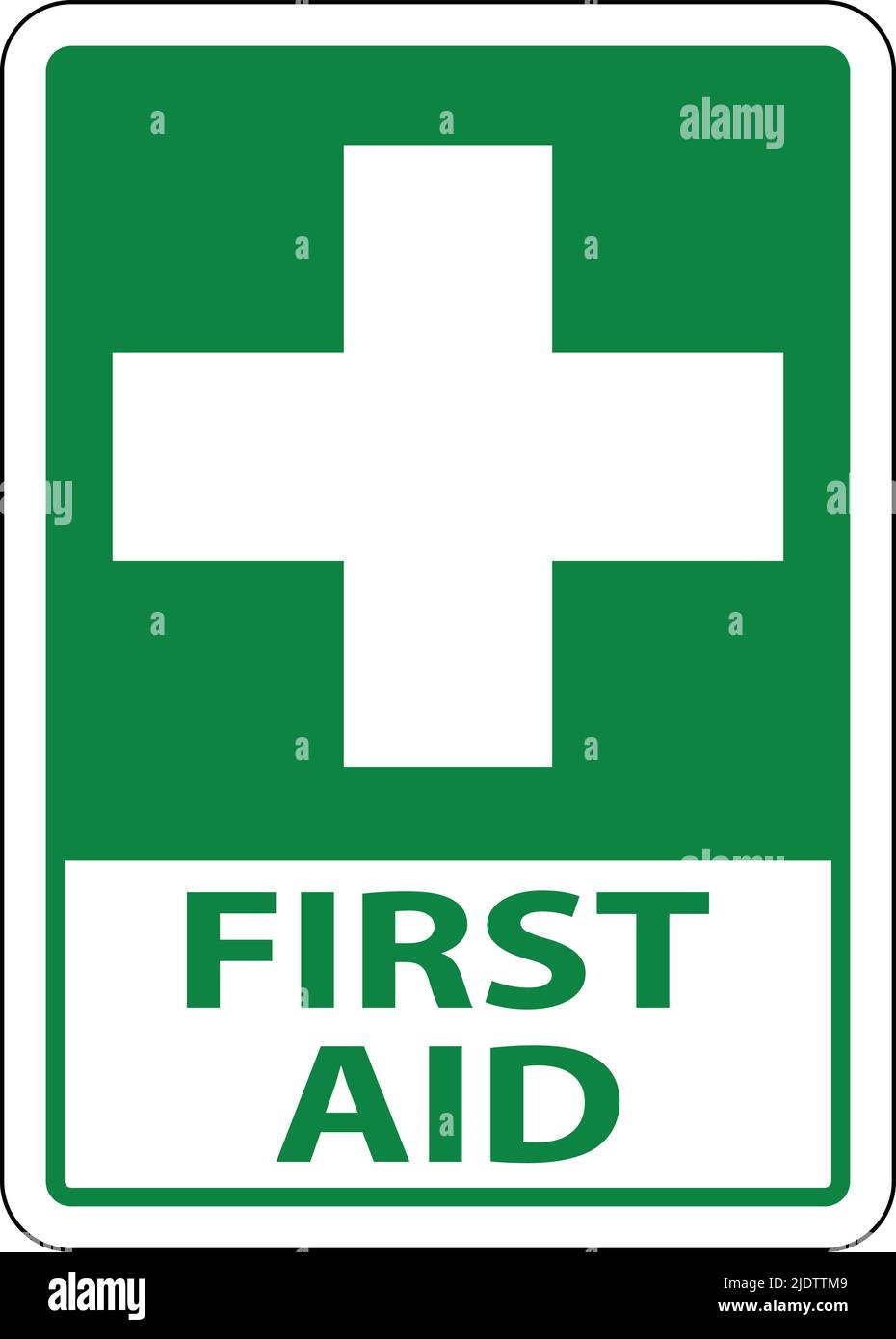 First Aid Label Sign on white background Stock Vector Image & Art - Alamy