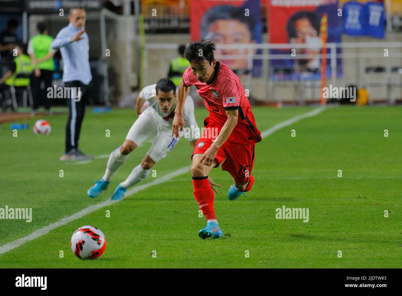 June 10, 2022-Suwon, South Korea-Kim, Moonhwan of South Korea and Jesus ...
