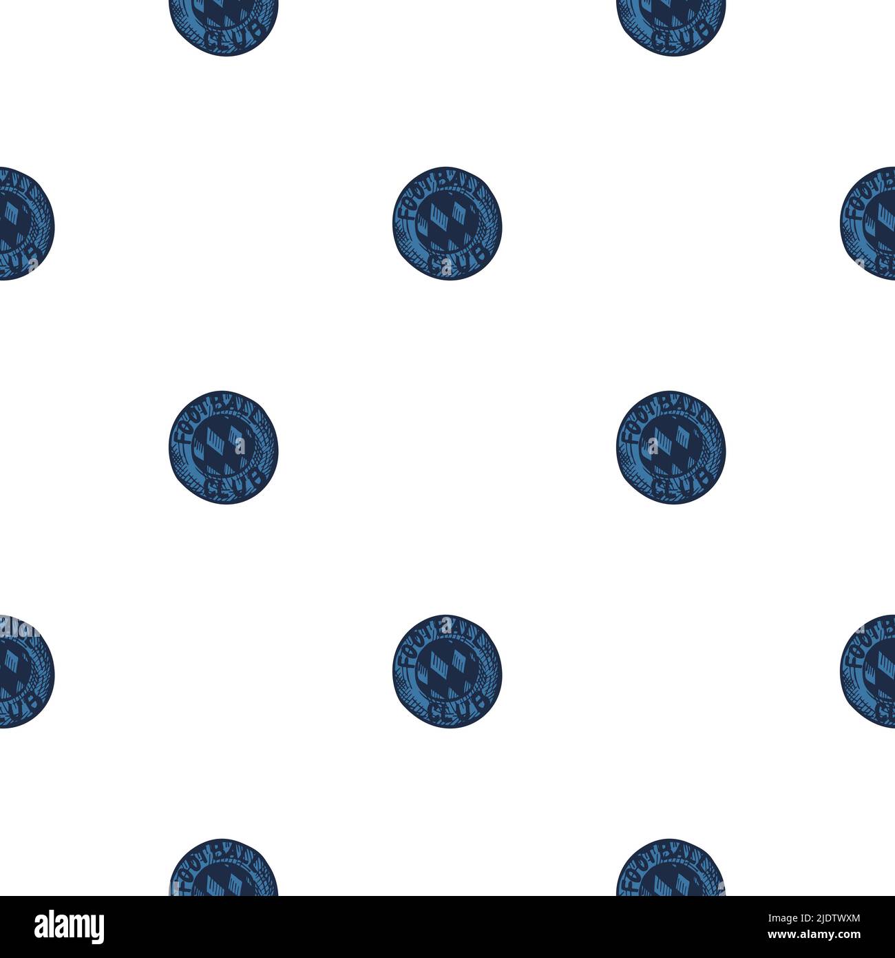 Football emblem engraving seamless pattern. Vintage background sport ...