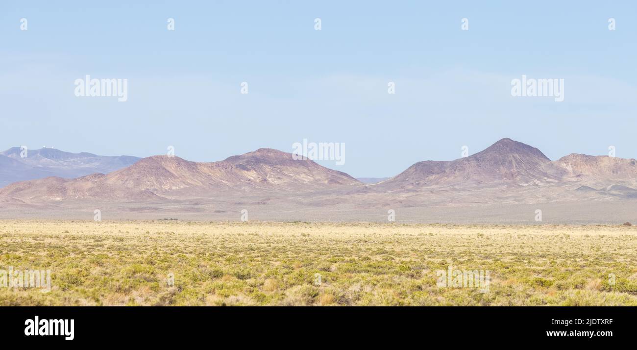 Desert Mountain Nature Landscape. Sunny Blue Sky Stock Photo - Alamy