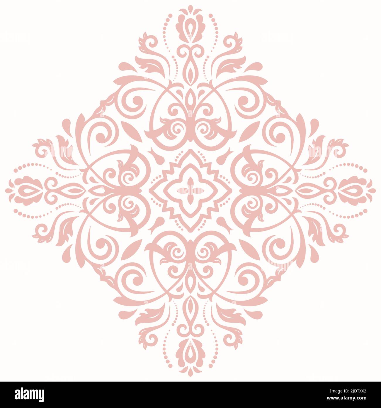 Oriental vector ornament with arabesques and floral elements. Traditional classic ornament with ...