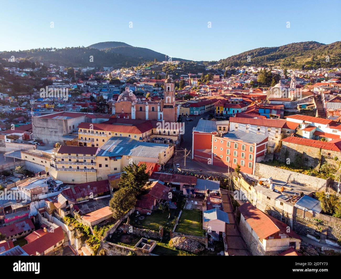 Aerial view of a church in Real del Monte Mexico Stock Photo - Alamy