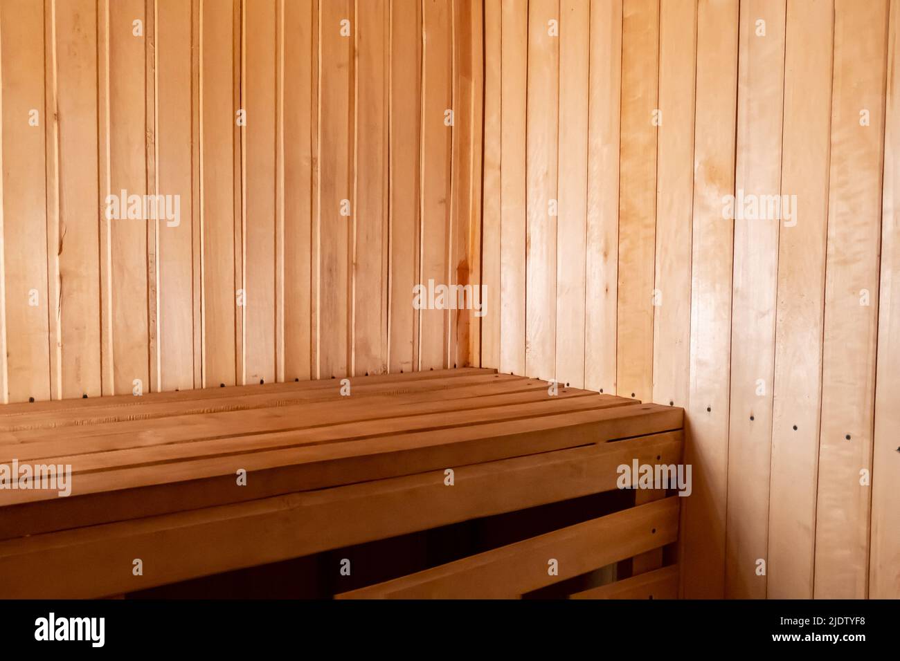Interior details of traditional Finnish sauna steam room. Traditional ...