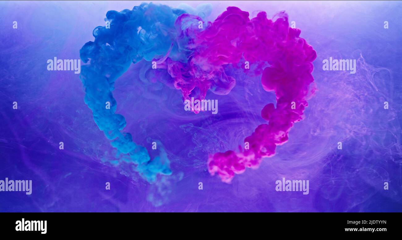 paint explosion ink splash pink blue heart cloud Stock Photo - Alamy