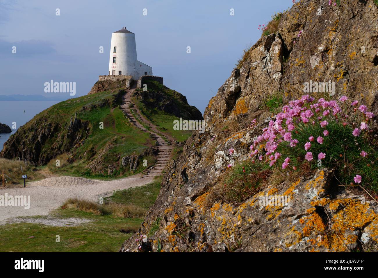 Lighthouse, Llanddwyn Island, Newborough, Anglesey Stock Photo - Alamy