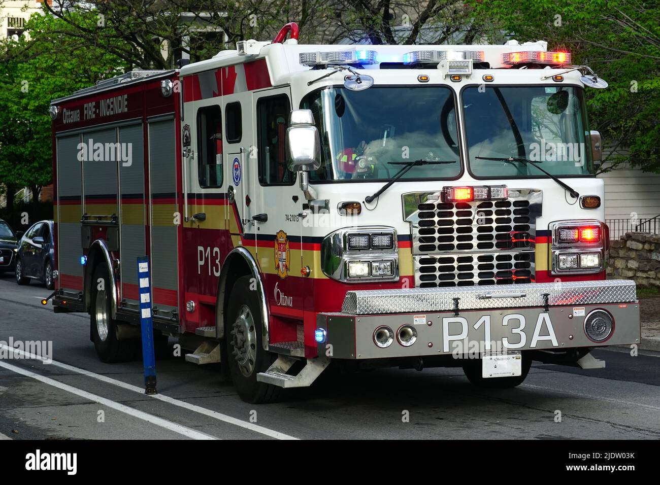 fire truck, Ottawa, Ontario province, Canada, North America Stock Photo ...