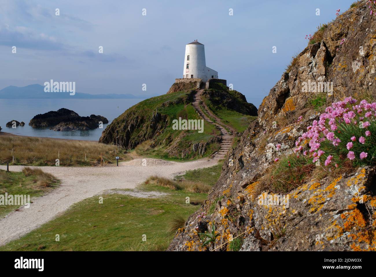 Lighthouse, Llanddwyn Island, Newborough, Anglesey Stock Photo - Alamy
