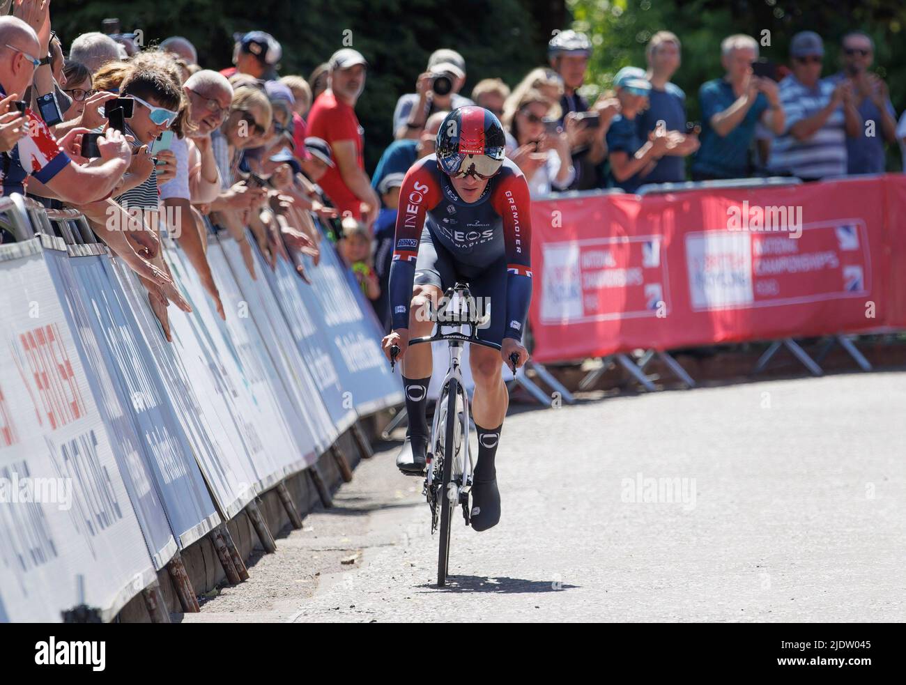 Ethan Hayter takes gold during the 2022 British National Road ...
