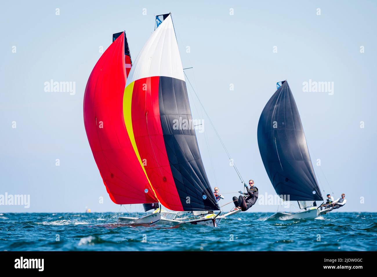 Kiel, Germany. 23rd June, 2022. Sailing: Kiel Week, in front of the ...