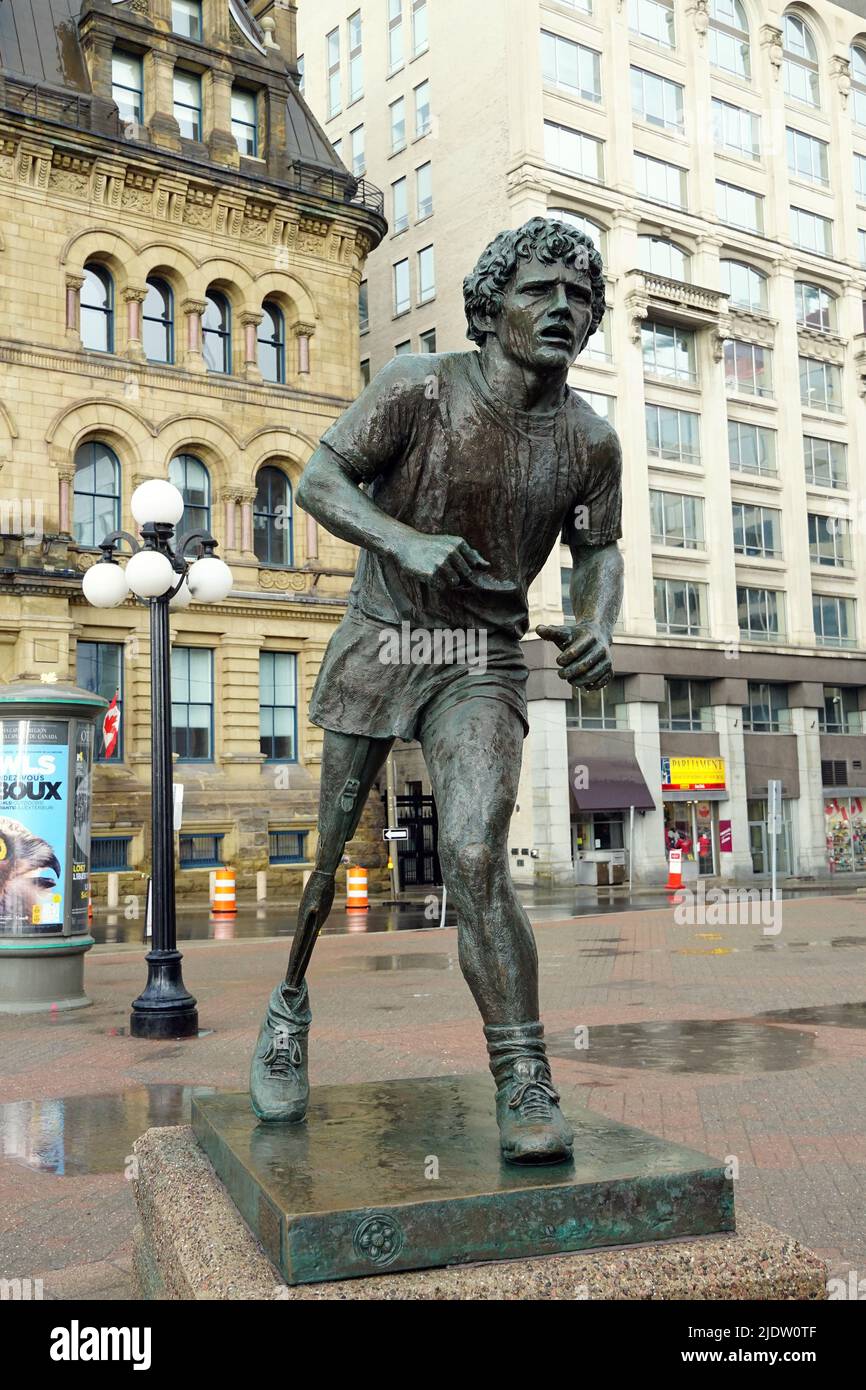 Terry Fox statue (Terrance Stanley Fox was a Canadian athlete ...