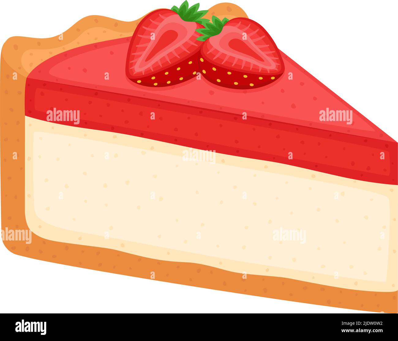 Piece of strawberry cheesecake. Strawberry pie isolated on white ...