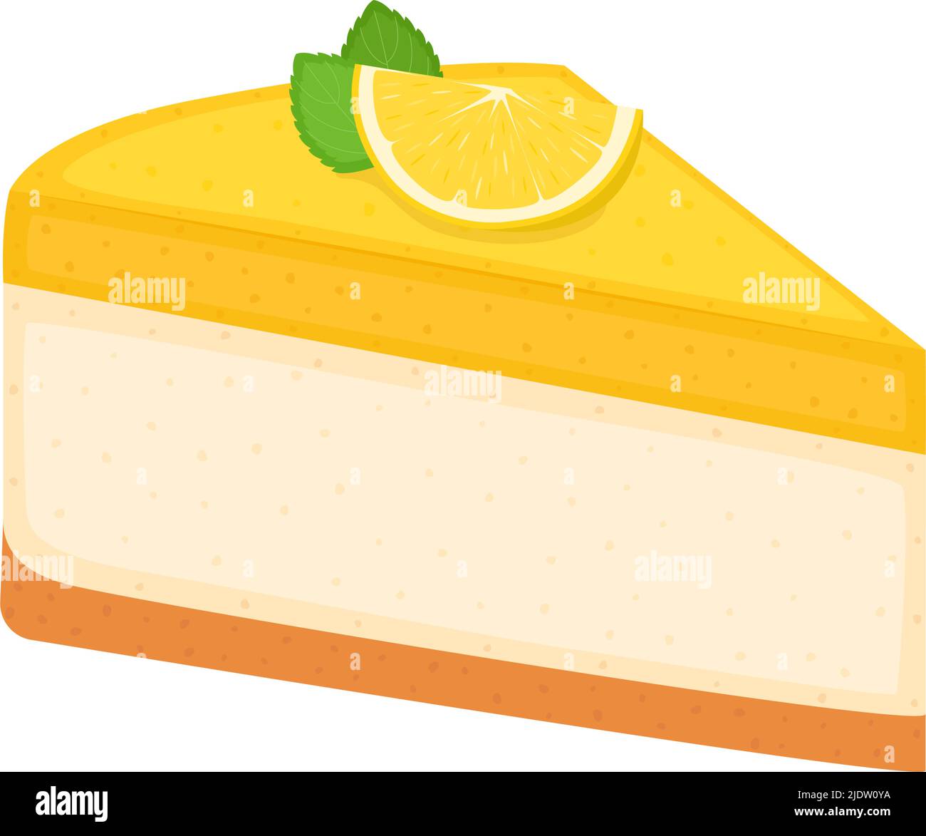 Piece of lemon cheesecake. Lemon pie isolated on white background ...