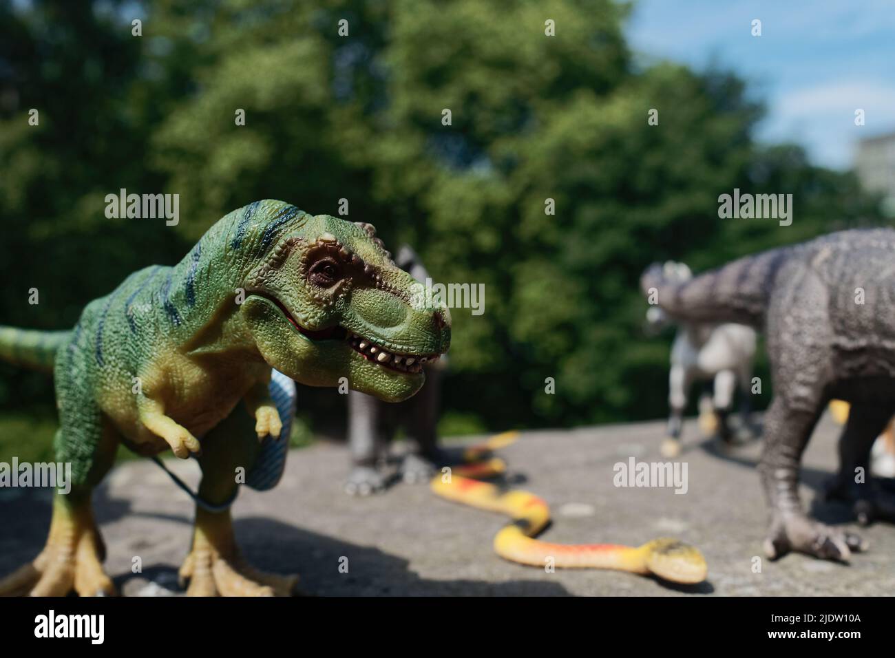 Various plastic toys (animals) at the flea market in Hanover (No. 22 ...
