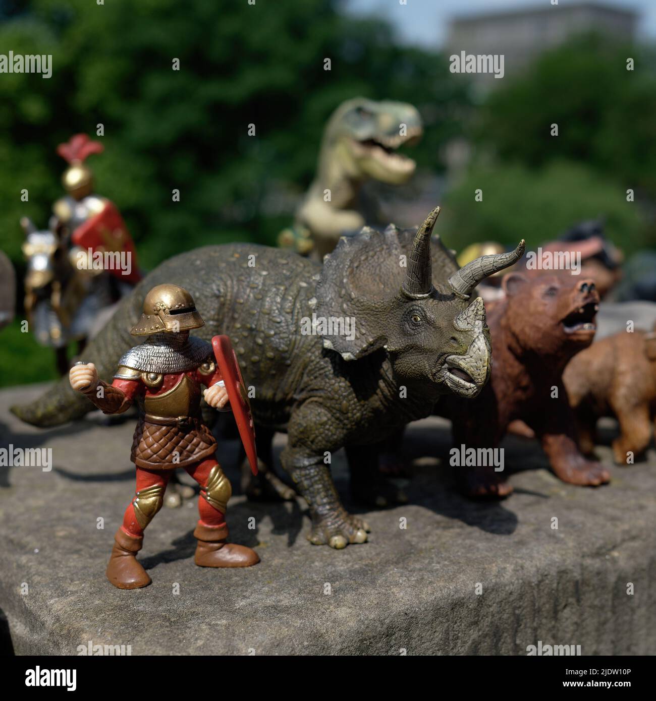 Various plastic toys animals hi-res stock photography and images - Alamy